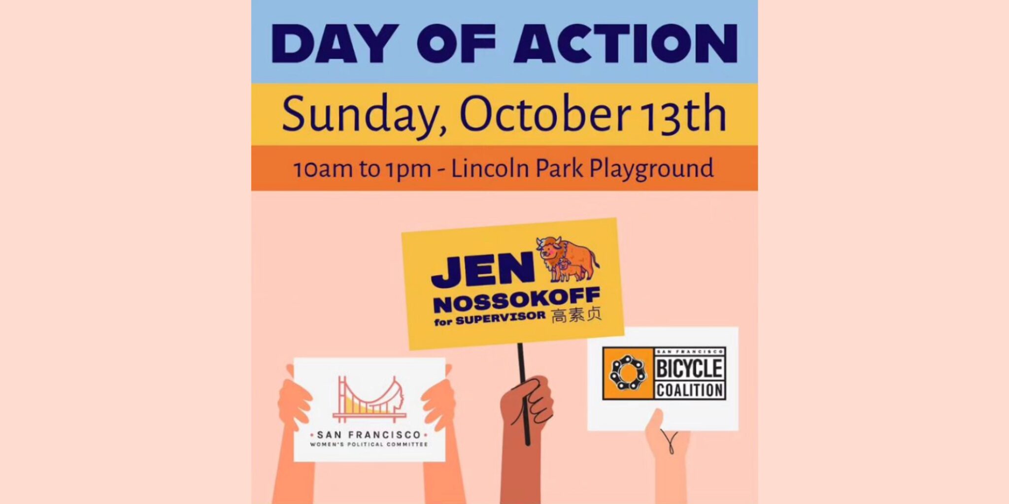 Canvass for Jen Nossokoff with SFBike & SF Women’s Political Committee